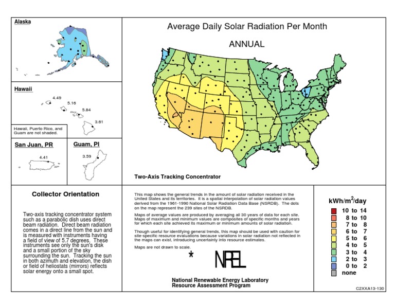 Direct Normal Solar Radiation Map | PDF | Map | Sun