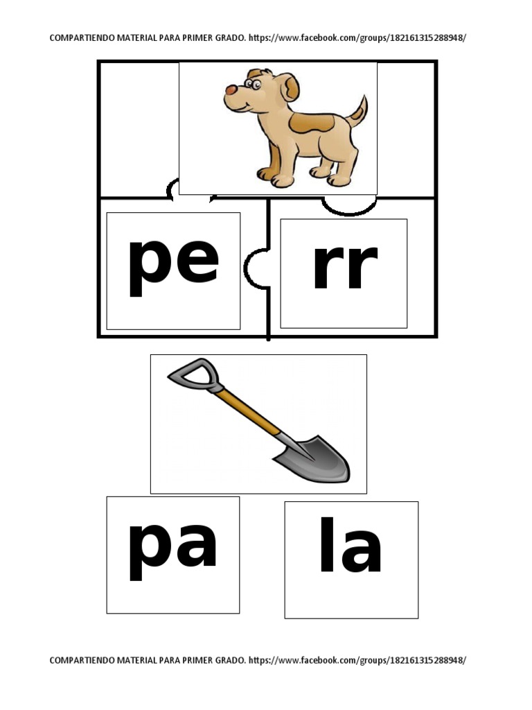 Rompecabezas de Sílabas para Niños | PDF