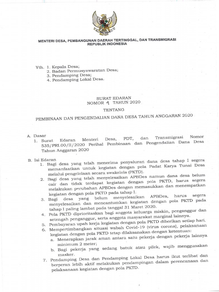 Contoh Surat Edaran | PDF