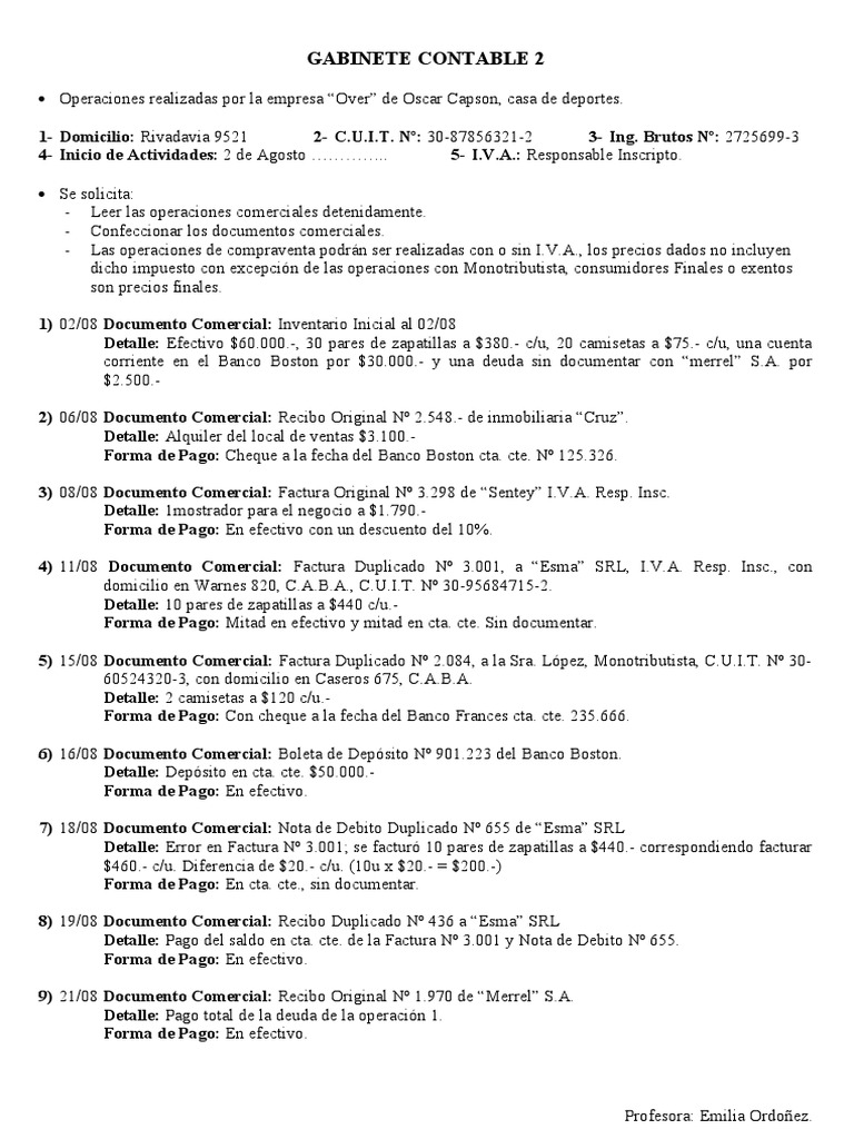 Ejercicios Documentos Comerciales | PDF | Pagos | Dinero