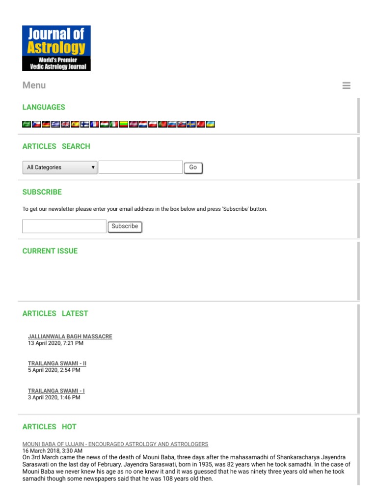 K N Rao Technique of Prediction | PDF | Esoteric Cosmology | Technical ...