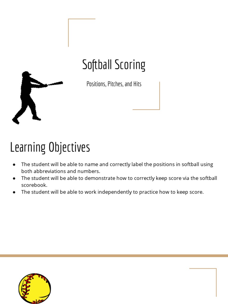 Softball Scoring Pdf Softball Batting Baseball