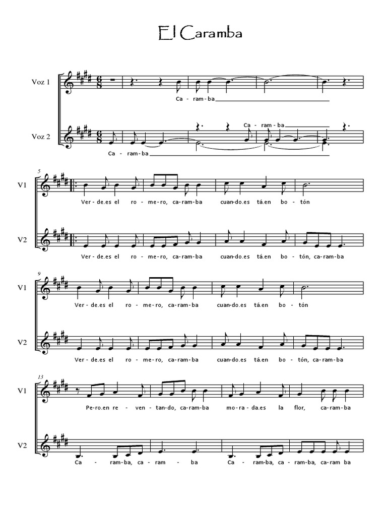 Obra El Caramba 2 Voces | PDF
