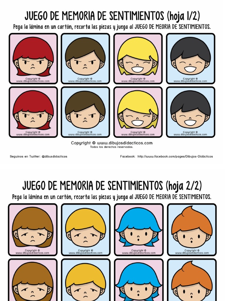 4.1 Memorama de Las Emociones | PDF