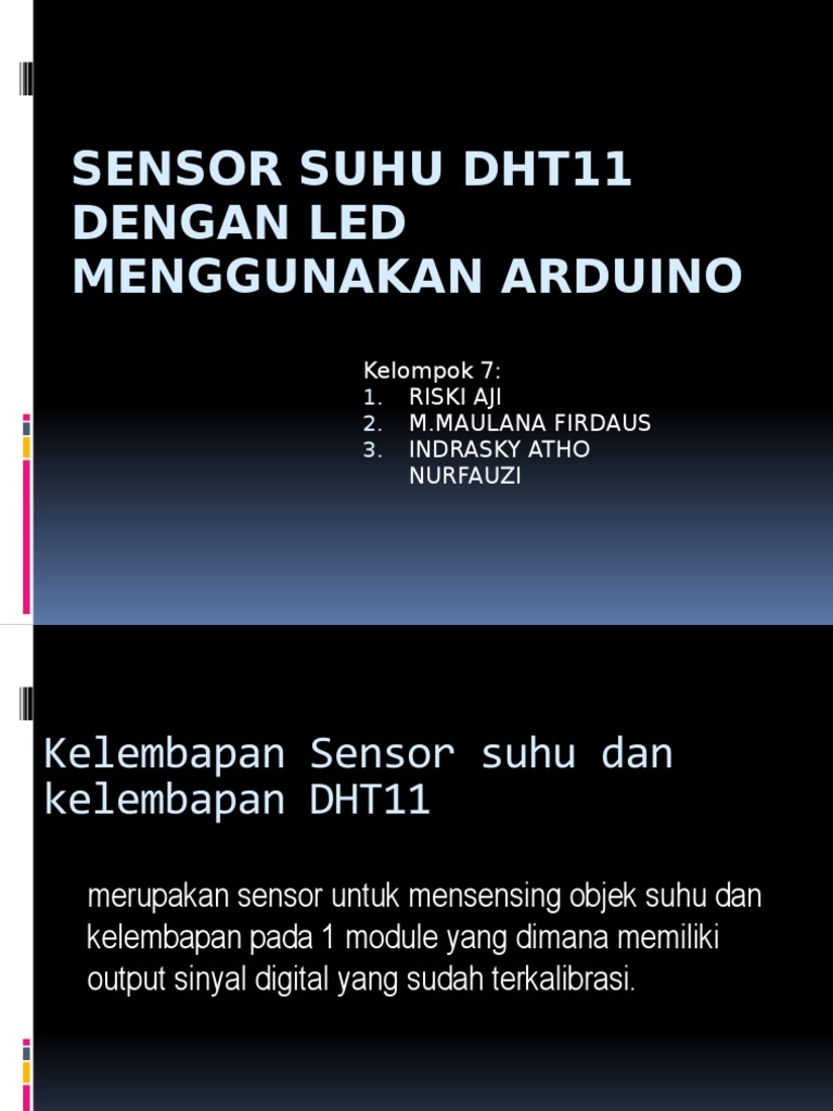 Sensor Suhu DHT11 Dengan LED Menggunakan Arduino-1 | PDF | Griya ...
