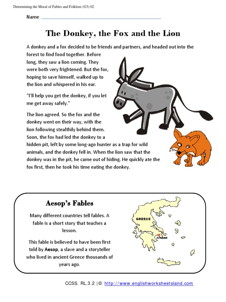 Determining The Moral of Fables and Folklore G3 02 PDF | PDF | Social ...