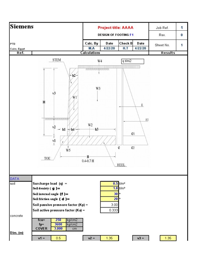 Retaining Wall | PDF | Physical Quantities | Geotechnical Engineering