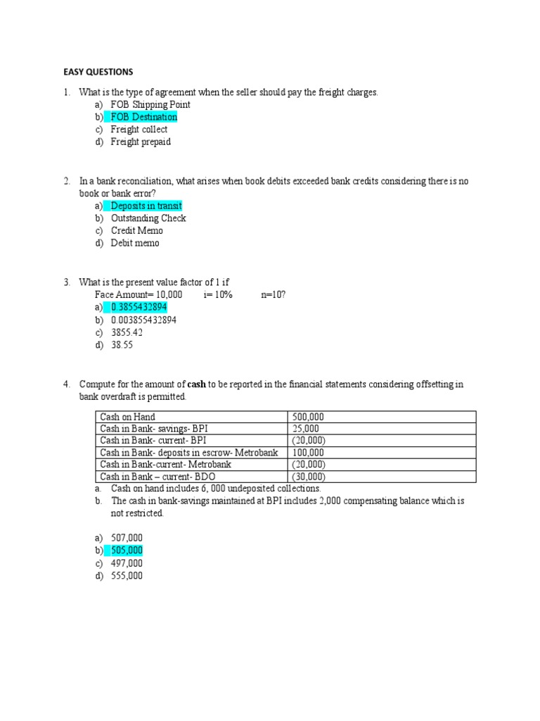 Intermediate Accounting Practice Questions | PDF | Bonds (Finance) | Banks