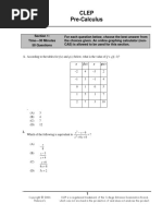 CLEP College Algebra PDF | PDF | Fraction (Mathematics) | Quadratic ...