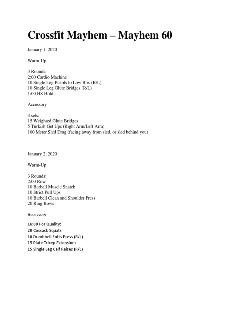 Crossfit Mayhem 60 | PDF | Recreation | Physical Exercise
