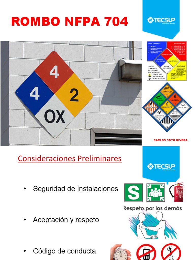 Guía del Rombo NFPA 704 y Seguridad | PDF | Mercancías peligrosas ...