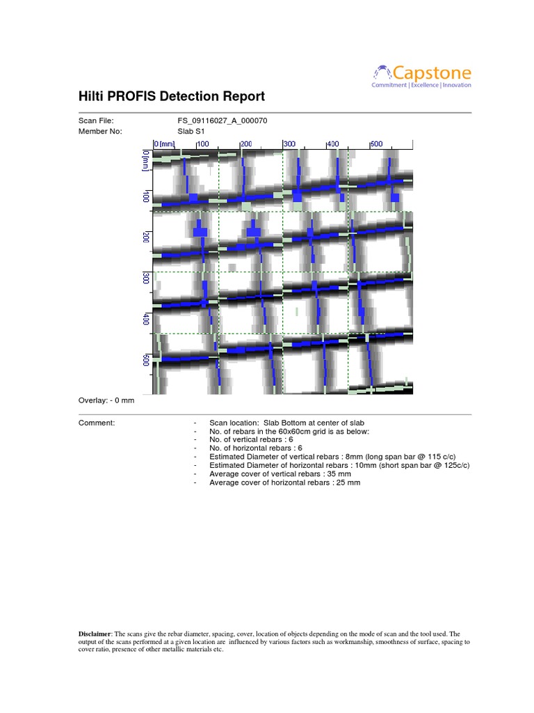 Sample Report For Rebar Scanning | PDF