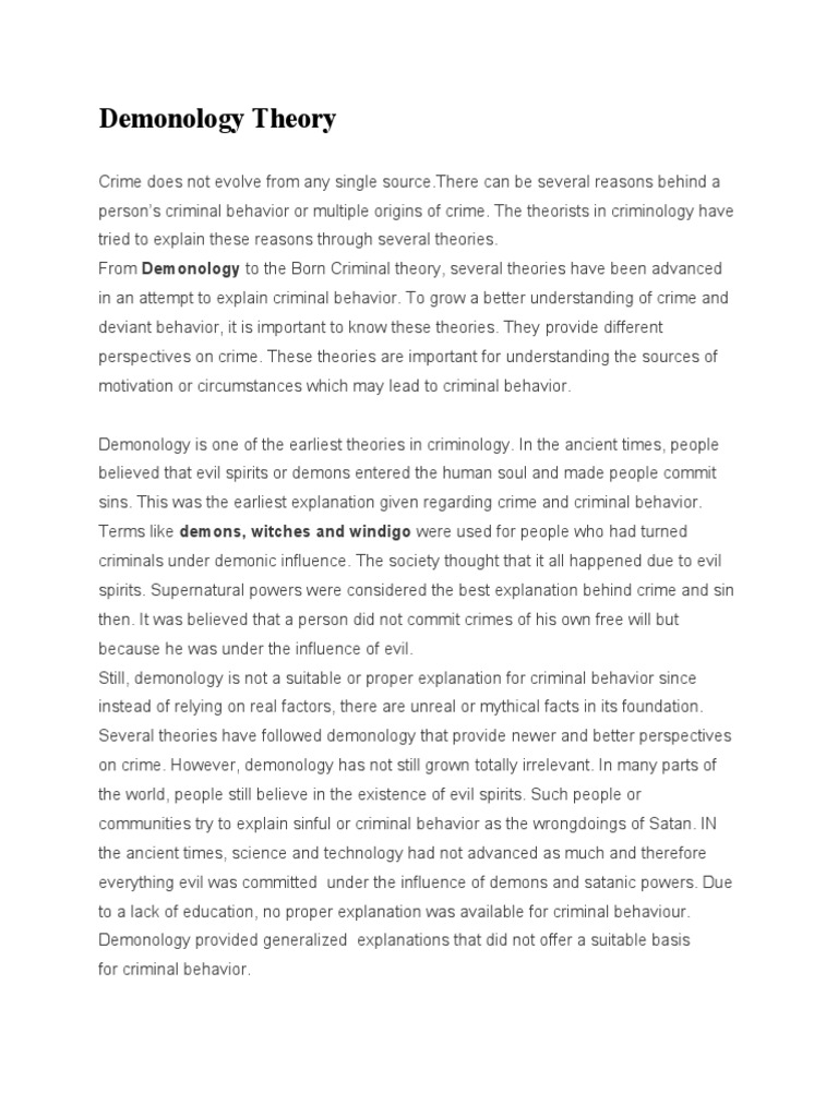 Demonology Theory | PDF | Critical Theory | Frankfurt School