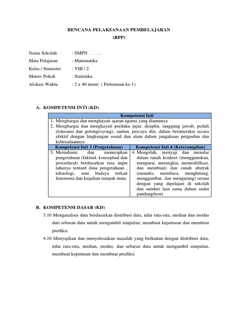 Contoh RPP RME PDF | PDF