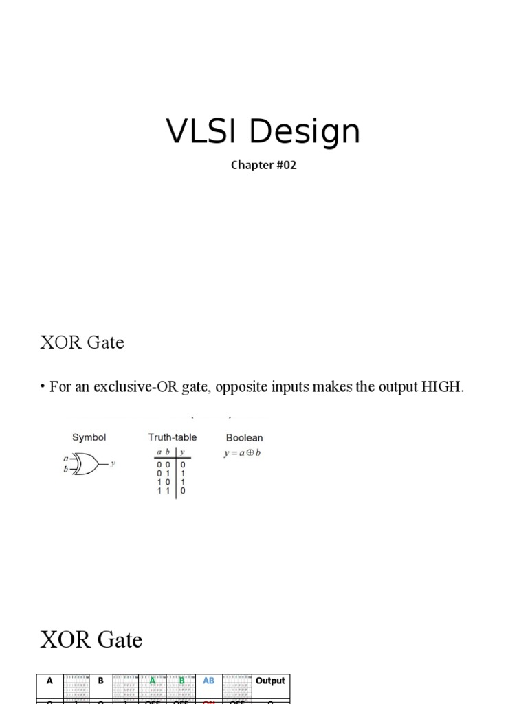VLSI Design: Chapter #02 | Download Free PDF | Integrated Circuit ...