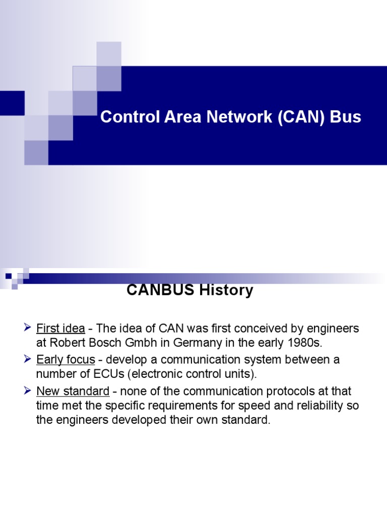 Control Area Network (CAN) Bus | PDF | Networks | Manufactured Goods