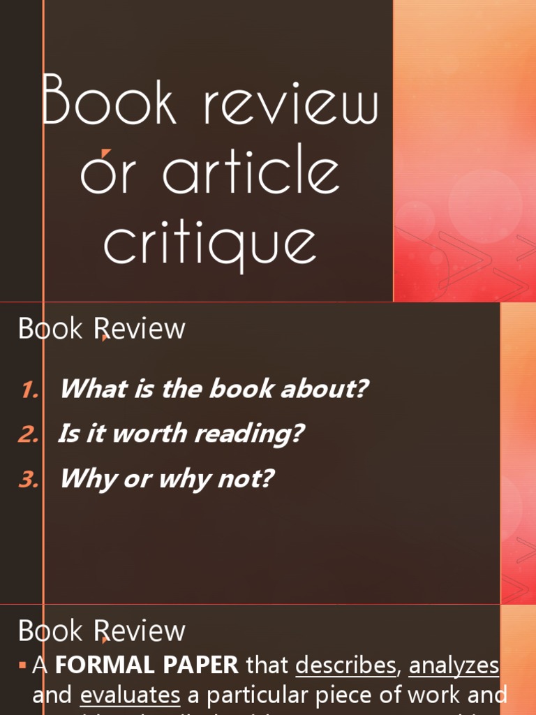 Guidelines for Writing a Book Review | PDF | Books | Argument