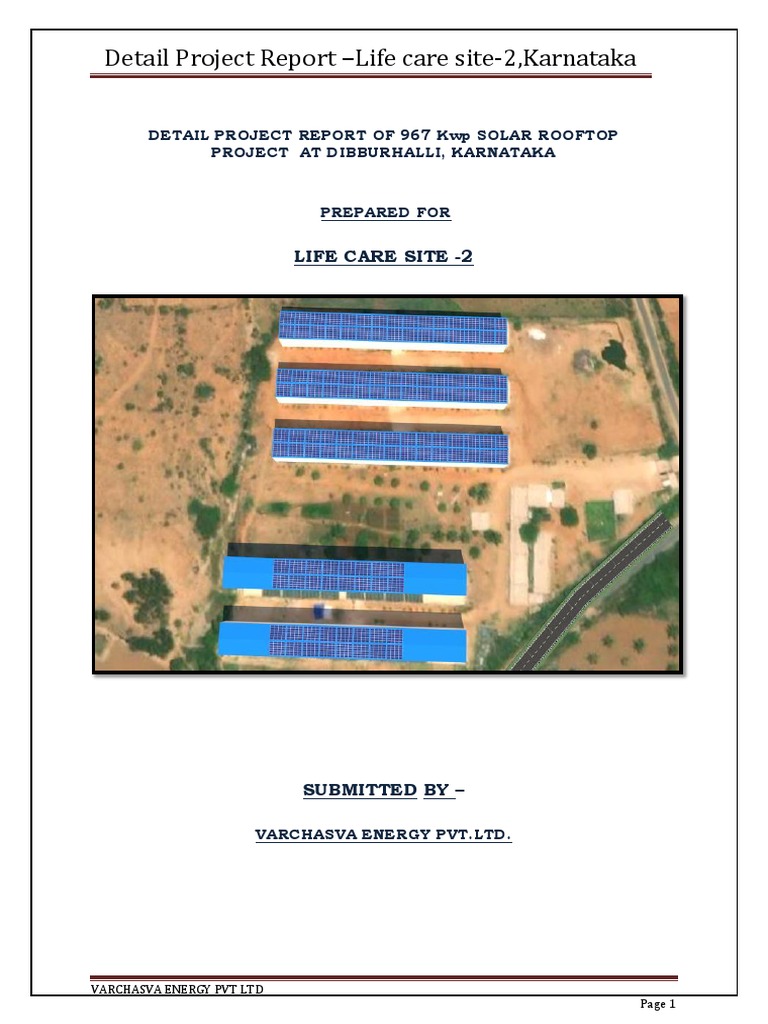 DPR 1 - 967 KWP Rooftop Project | PDF | Photovoltaic System | Photovoltaics
