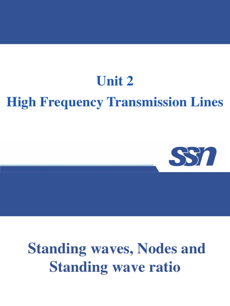 Unit 2 High Frequency Transmission Lines | PDF | Waves ...