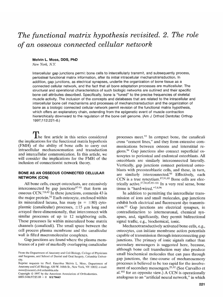 Functional Matrix Revisited 2 PDF | PDF | Skeletal Muscle | Bone