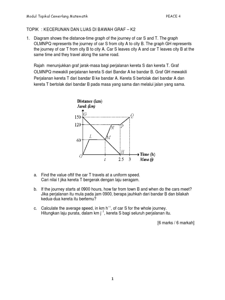 Q - Kecerunan Dan Luas Di Bawah Graf - K2 | PDF
