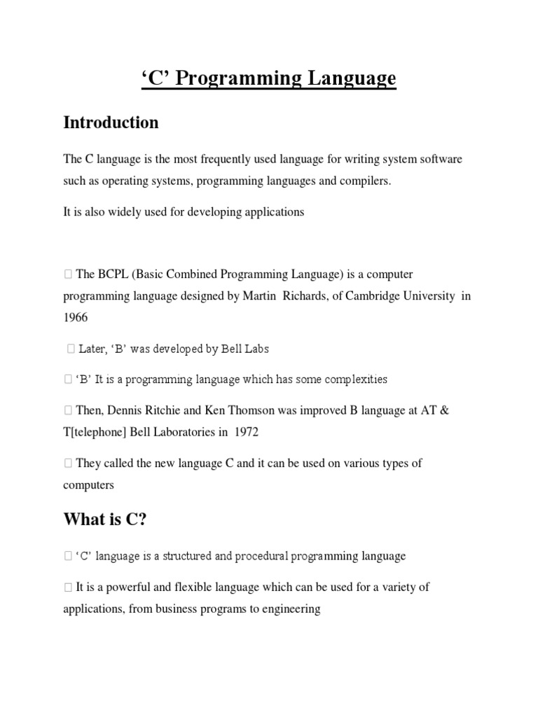 C Programming 2019 Soft Notes | PDF | Integer (Computer Science ...