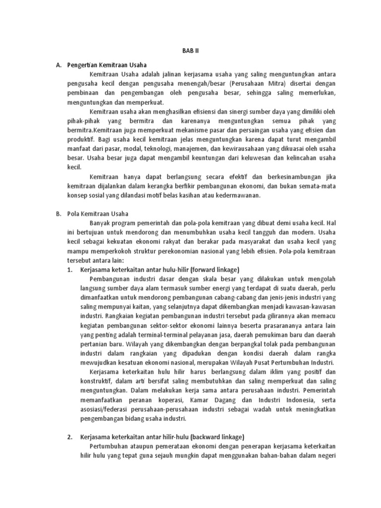 BAB 2 KEMITRAAN Fixx | PDF