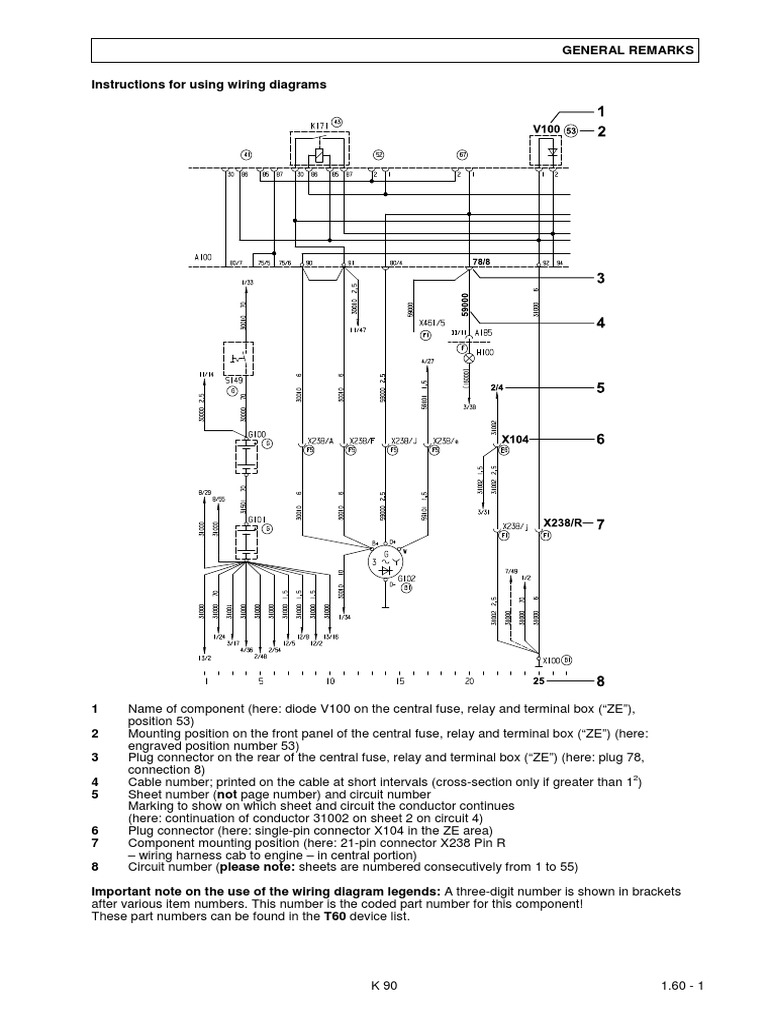 MAN Instructions For Using Wiring Diagrams | PDF | Electrical Connector ...