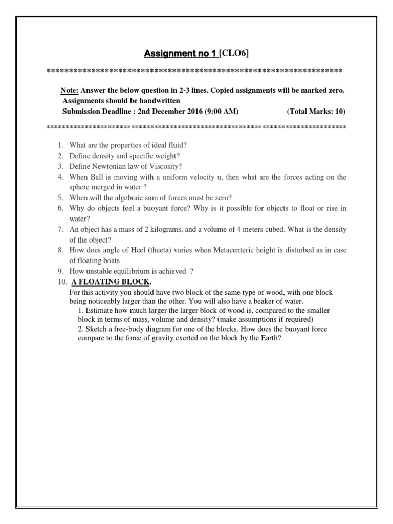 Assignment No 1 | PDF