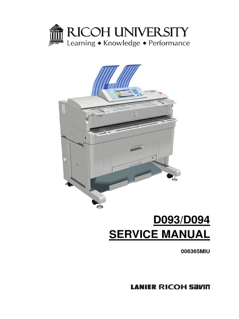 D093/D094 Service Manual | PDF | Image Scanner | Switch