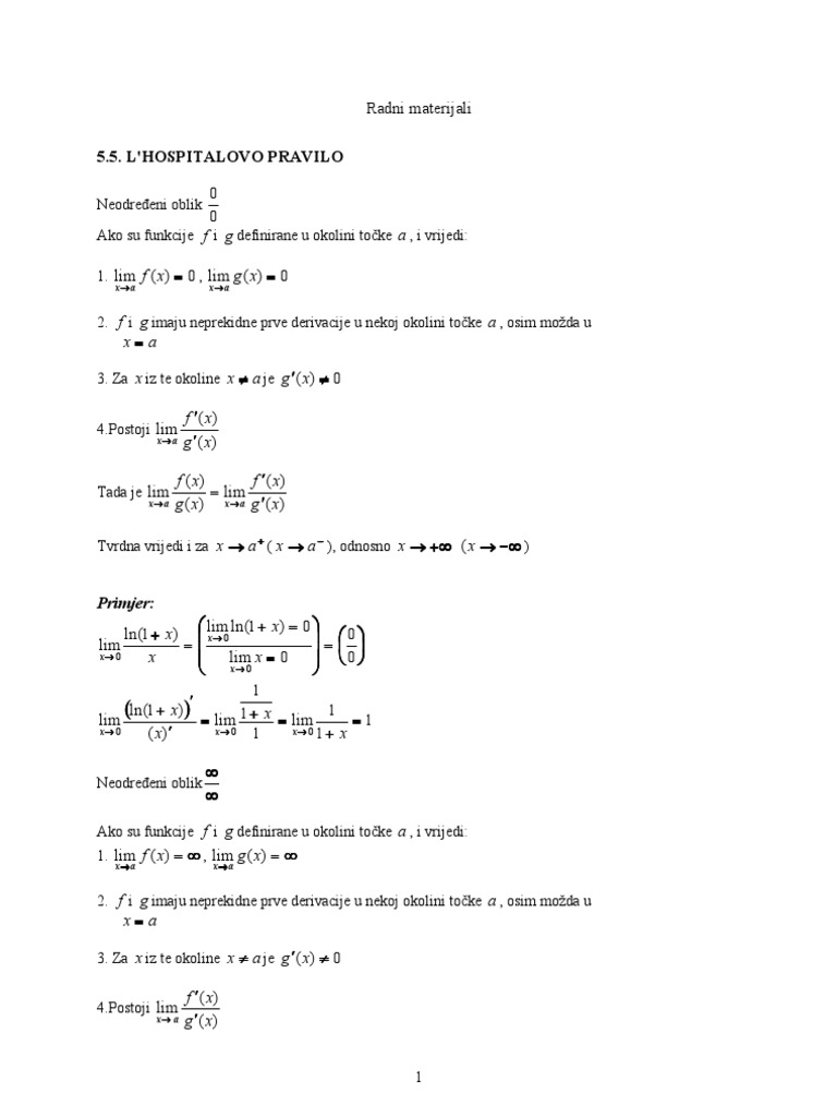 Matematika Derivacije | PDF