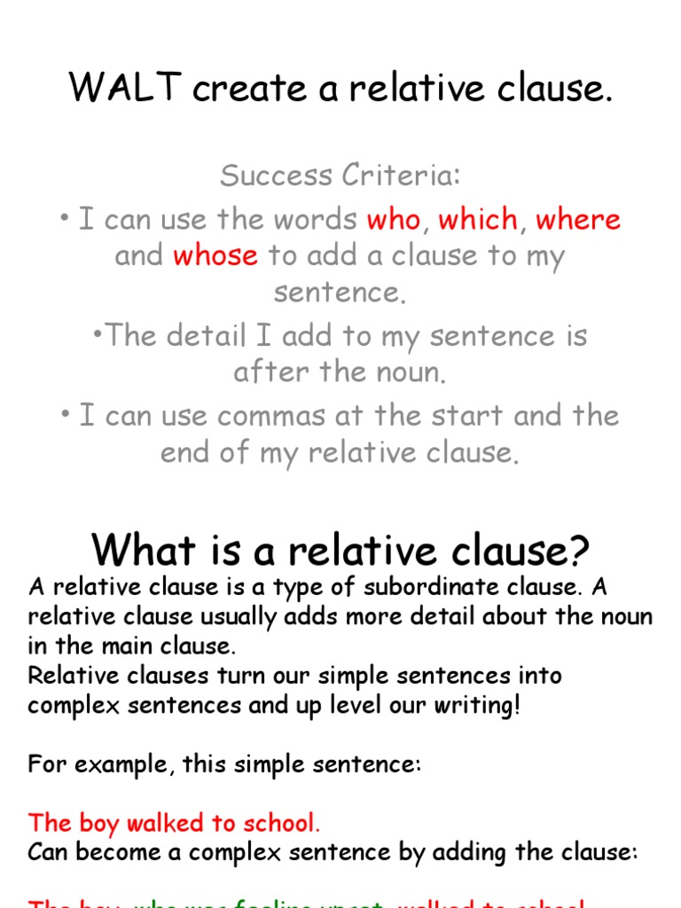 Understanding Relative Clauses | PDF | Sentence (Linguistics) | Grammar