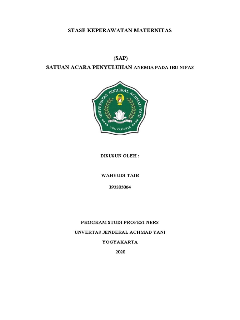 Sap Anemia Ibu Post Partum (Wahyudi Taib) | PDF