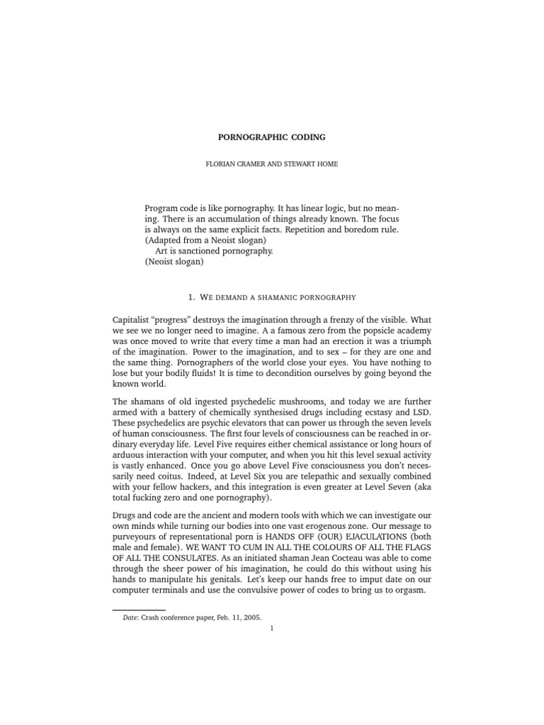 Pornographic Coding | PDF | Kabbalah | Computer Program