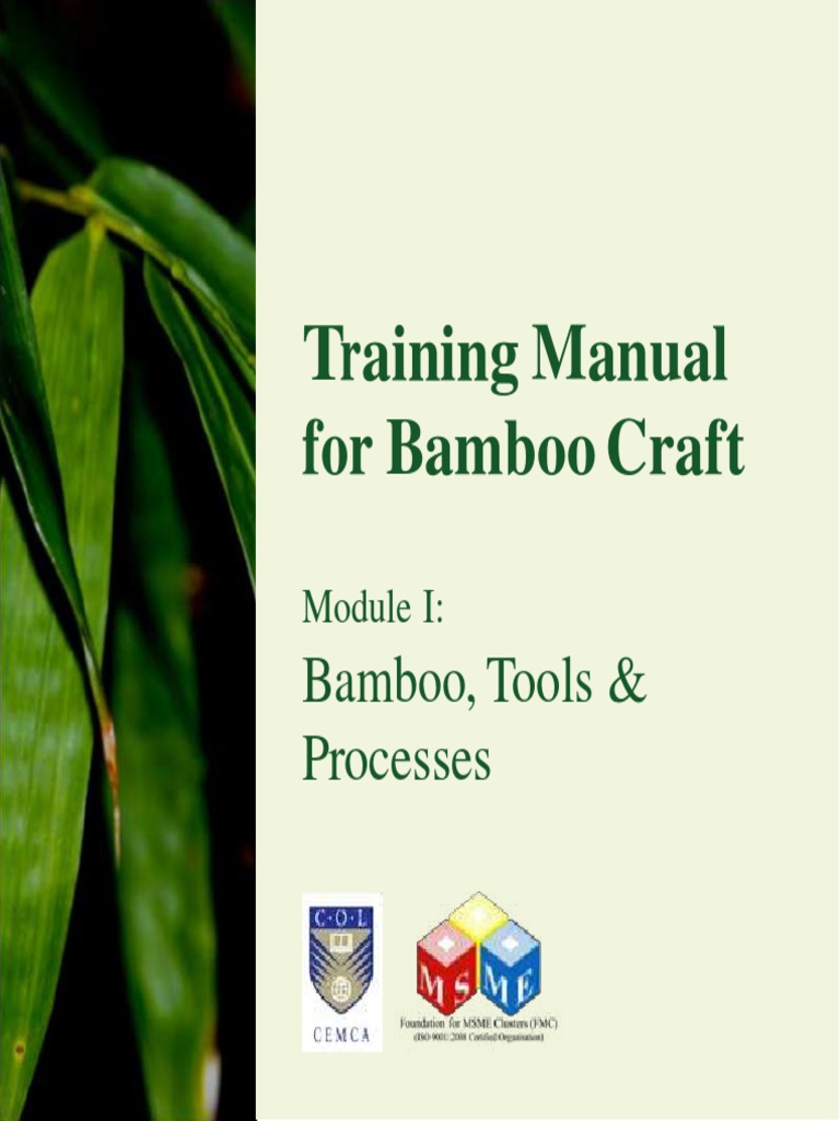 Module I Bamboo Tools and Processes PDF | PDF | Bamboo | First Aid
