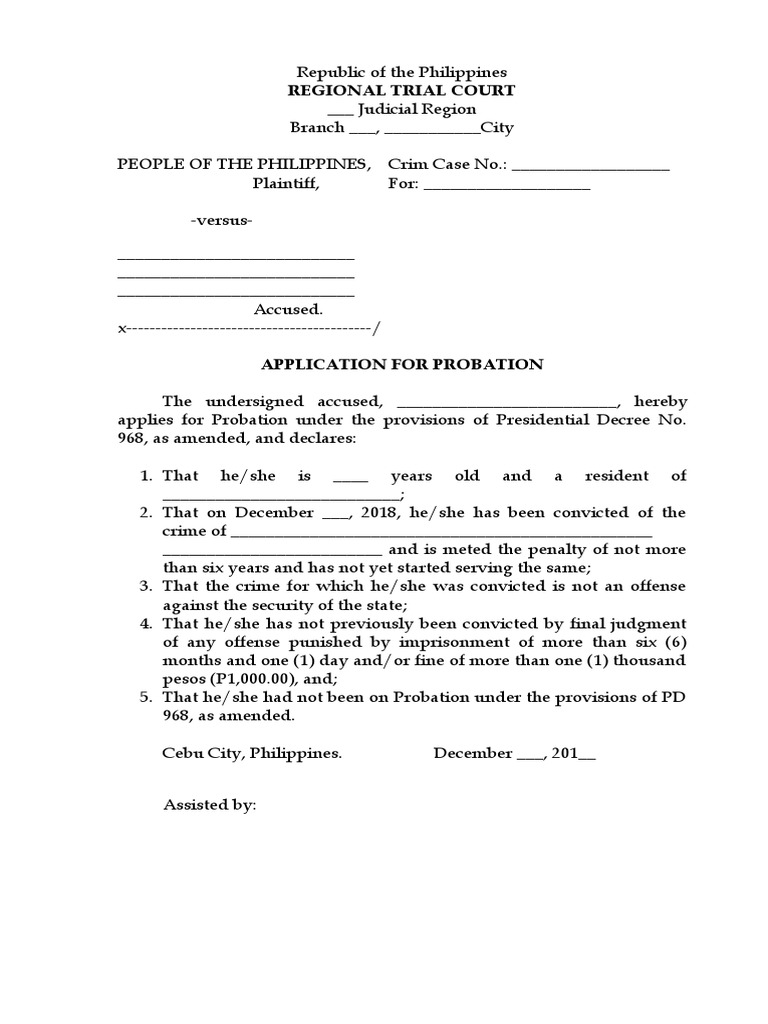 Probation Template 1 | PDF