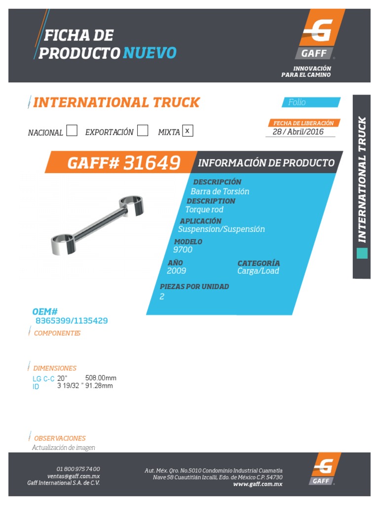 Gaff#: Ficha de Producto | PDF | Negocios