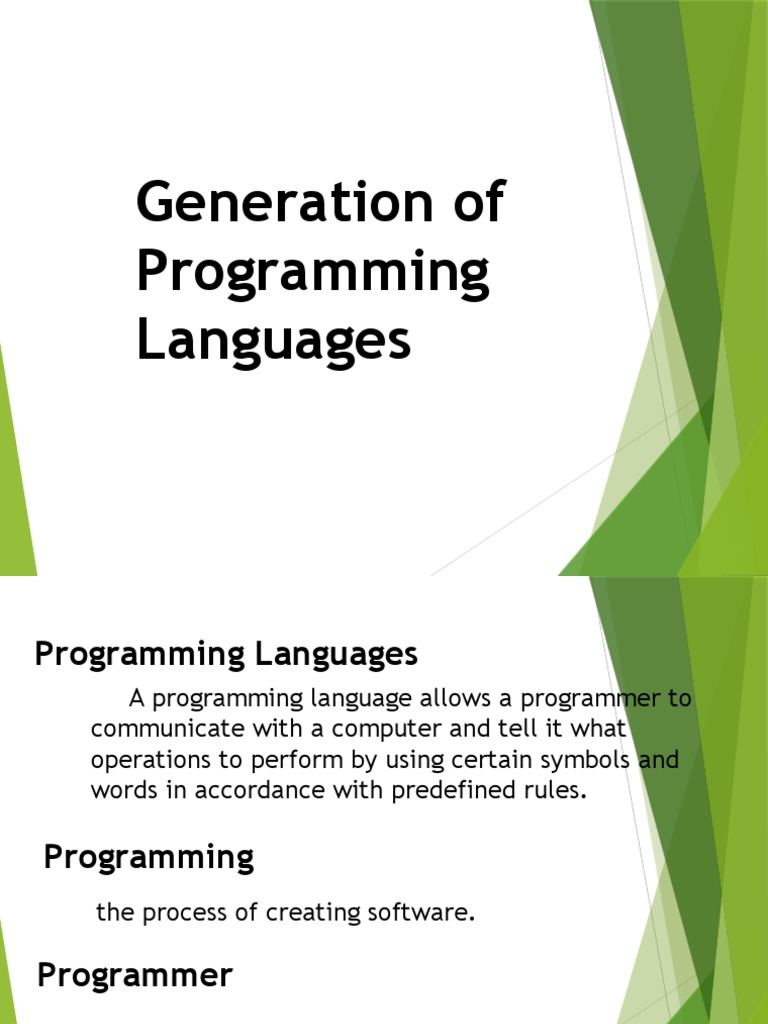 Generation of Programming Languages | PDF | Assembly Language | Computer Programming