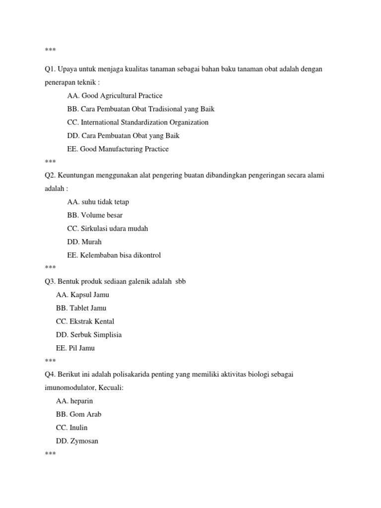 Latihan Soal UTS TBA 2020-1 | PDF