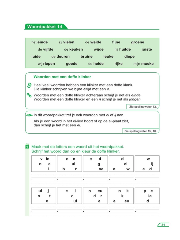 Woordpakket 14 | PDF