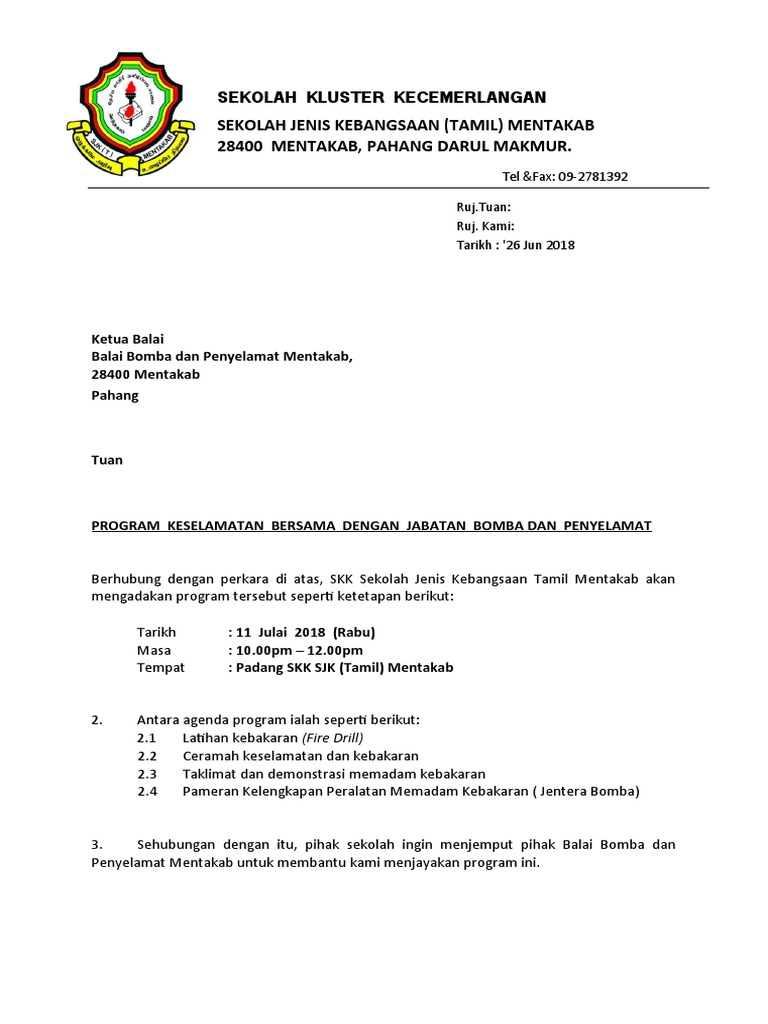 Surat Bomba Fire Drilling - Hubby | PDF