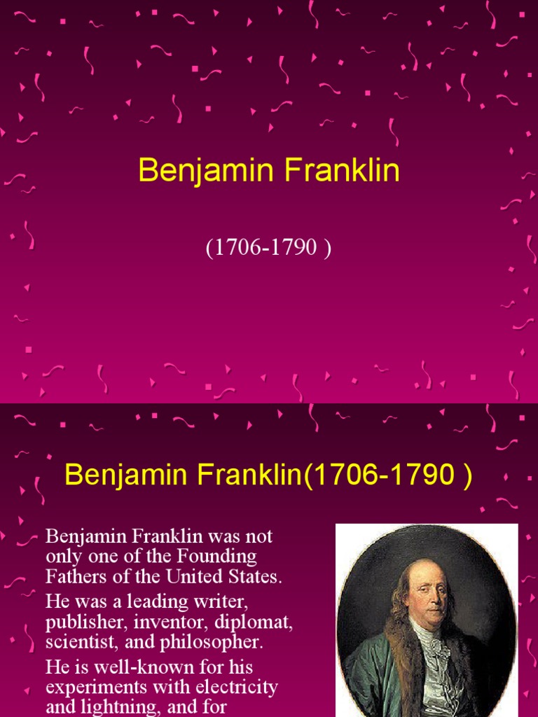 Benjamin Franklin | PDF | Benjamin Franklin