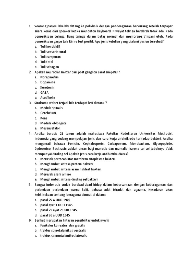 Soal Ujian Blok 3 2019 | PDF