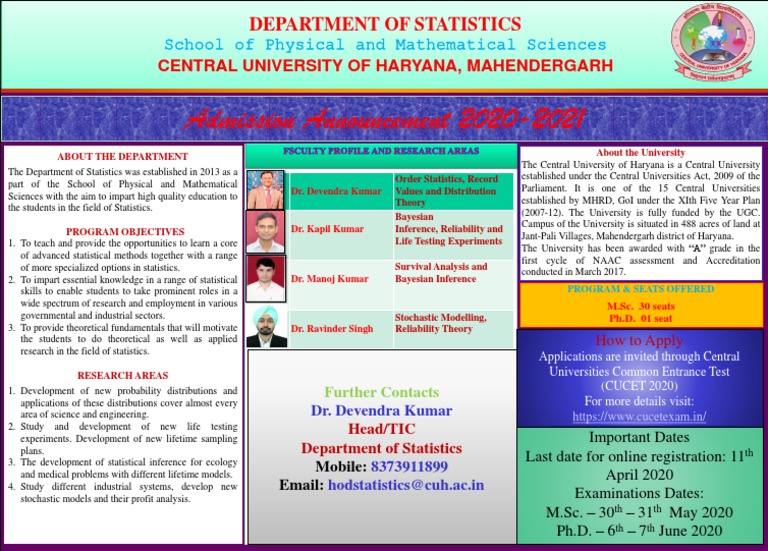 Statistics Admission Poster 2020 | PDF | Statistical Inference | Statistics