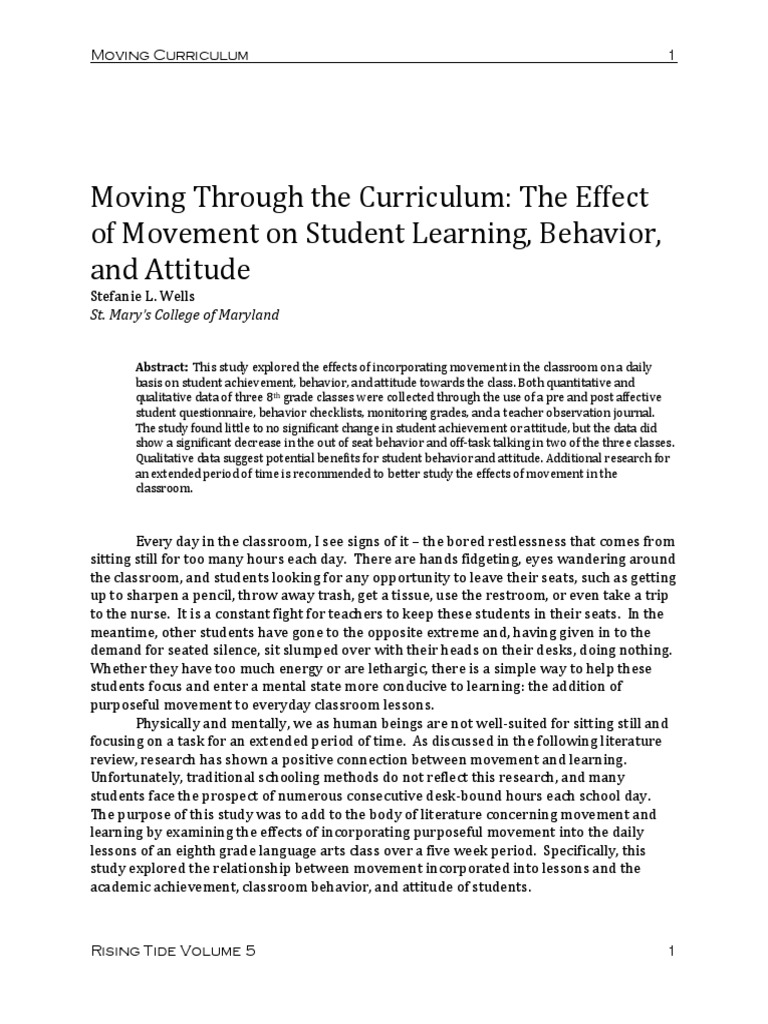 Moving Through The Curriculum | PDF | Survey Methodology | Classroom