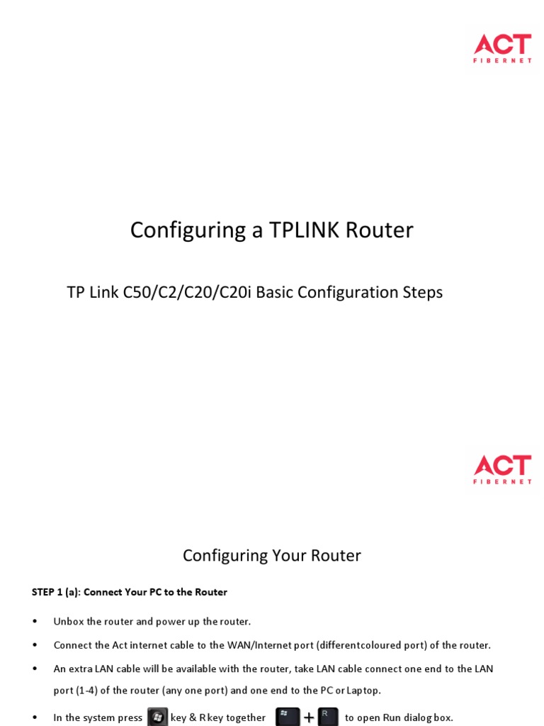TP Link c50 c20 C20i c2 Basic Configuration Guide | PDF | Wi Fi | Local ...