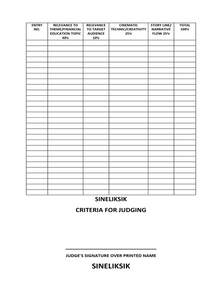Sineliksik Criteria | PDF