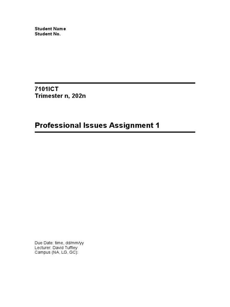 7101ICT Assignment 1 Template | PDF | Cognition | Behavior Modification
