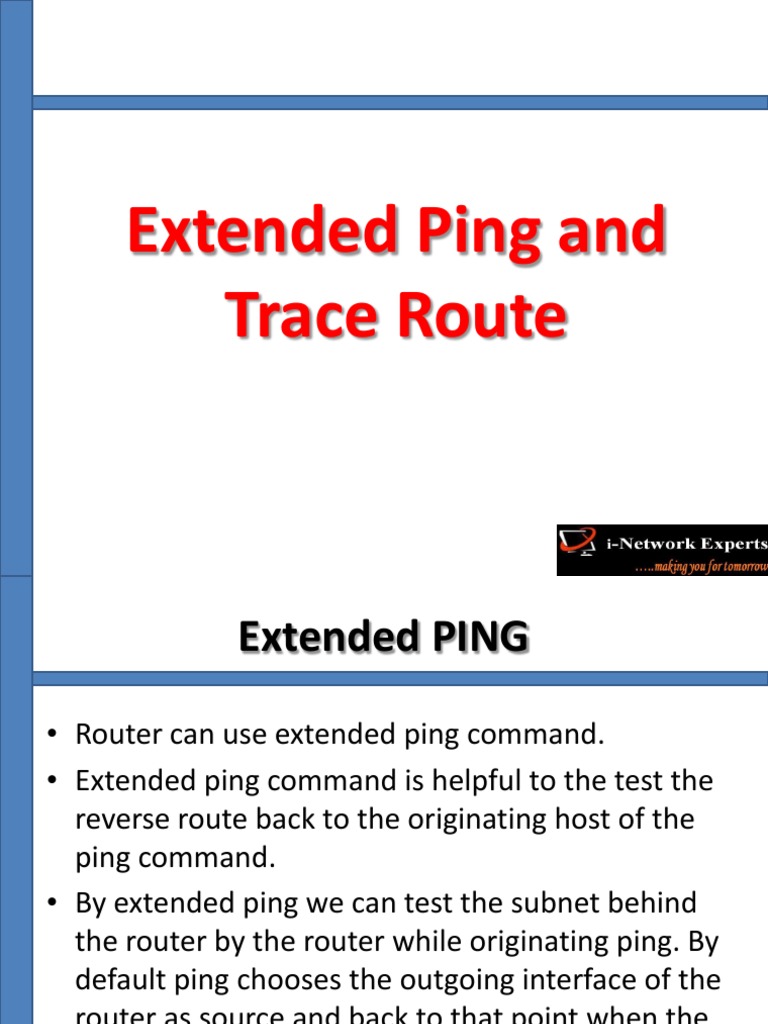 7 3 Extended Ping And Trace Route Pdf Pdf Computers
