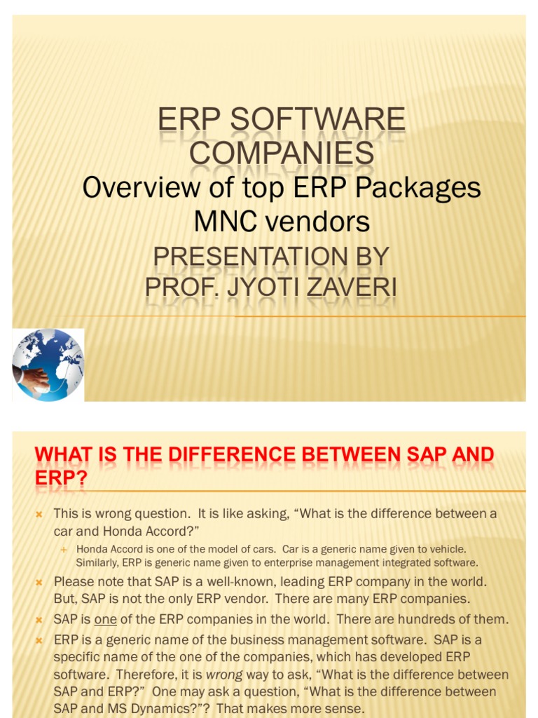 Sap Oracle Infor Microsoft Dynamics Mnc Erp Pdf